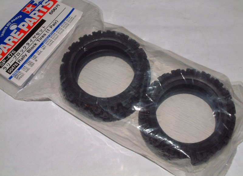 GoRC Canada. Tamiya Rally Block Tire Set - (1pr) 50476